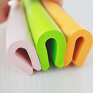 Elf Star U Shape Glass Table Edge Protectors Premium High Density Foam Baby Safety Bumper Guard 2 Meters (6.5 FT) Black