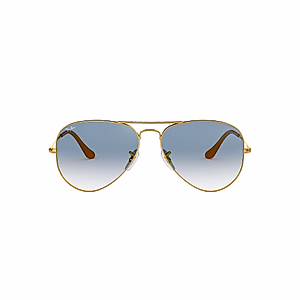 Ray-Ban RB3025 Classic Aviator Sunglasses, Gold/Clear Gradient Blue, 58 mm