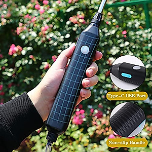 DOUBFIVSY Electric Plant Sprayer, Watering Spray Wand Rechargeable Portable Garden Sprayer with 2 Nozzles and 3M Hose Multi-Purpose Plant Mister Sprayer for Yard Lawn Weeds Plants