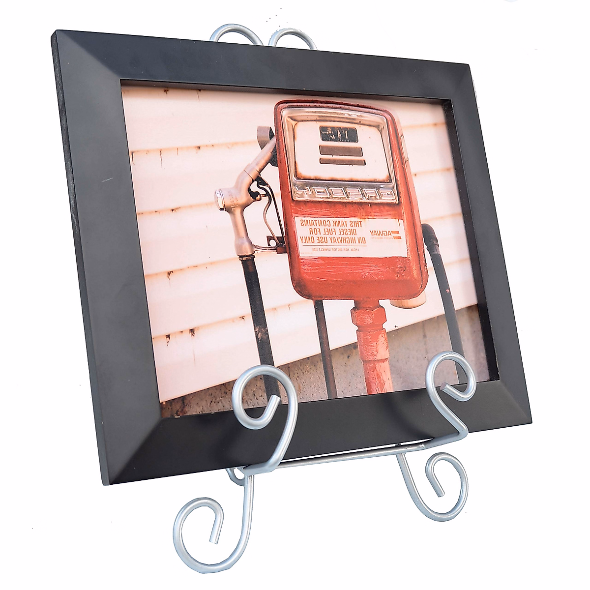 Heavy Duty Metal Artisan Curved Book Stand, Picture Frame Stand, Plaque Stand, Cook Book Stand, Silver