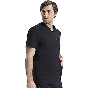 Cherokee iFlex Men Scrubs Top V-Neck CK661, M, Black