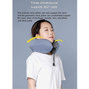 NCRD Travel Pillow - Memory Foam Neck Pillow Support Pillow, Support Cushion U Shaped Portable Travel Pillow for Kids Adults Aircraft Car Train Office