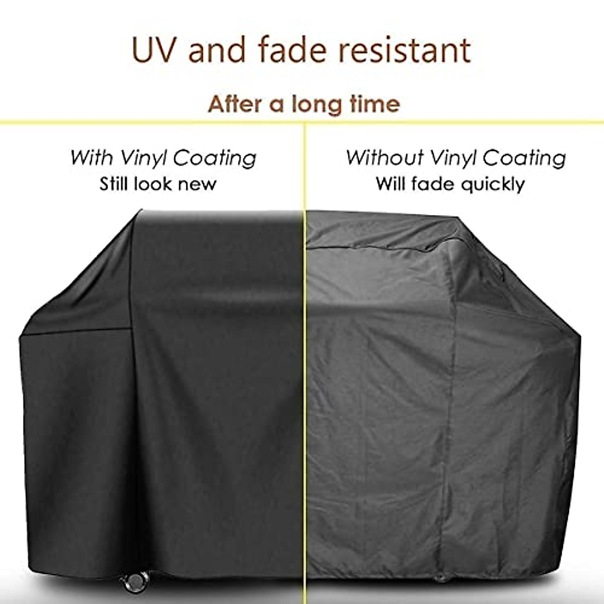 Hisencn 57 Inch Heavy Duty Gas Grill Cover and Grill Heat Plates Cooking Grid for DynaGlo DGF510SBP, DGF510SSP, DGF510SSP-D