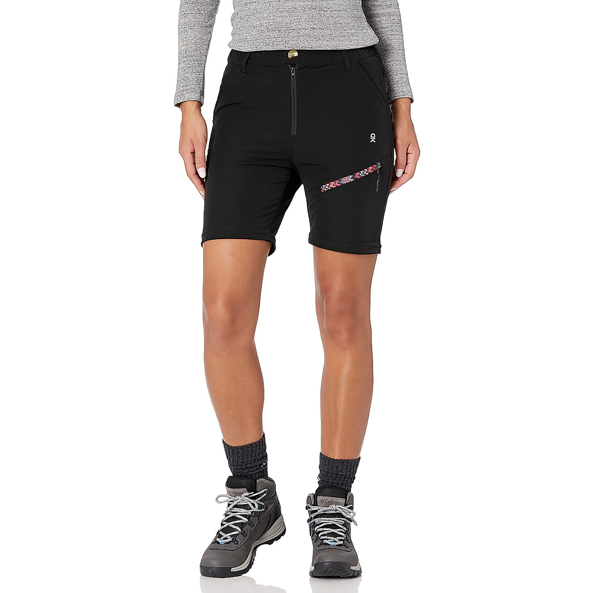 Little Donkey Andy Women's Hiking Pants Lightweight Convertible Zip-Off Pants Quick Dry UPF 50 Black Size M