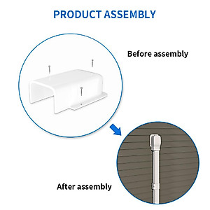 TAKTOPEAK 3" W Wall Cover, Decorative PVC Line Set Cover Kit Parts Accessories for Ductless Mini Split Air Conditioners, Central AC and Heat Pumps