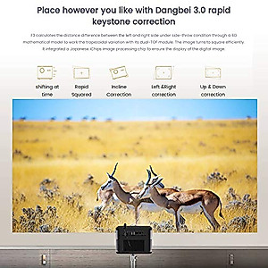 DANGBEI New F3 Home Cinema Projector | DLP 3D Native 1080P 1920x1080 | 4K Engine Pro | 2150 ANSI Lumens | MSD6A938 4GB 64GB | Hi-Fi Speaker | Android ATV OS Updated