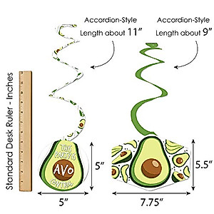 Big Dot of Happiness Hello Avocado - Fiesta Party Hanging Decor - Party Decoration Swirls - Set of 40