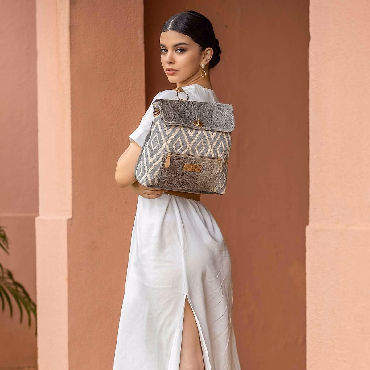 Myra Bag Grainy Gray Shoulder Bag S-2557