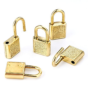 10pcs Mini Cute Diary Padlocks Gold Small Luggage Locks with Keys for Jewelry Boxes Decor
