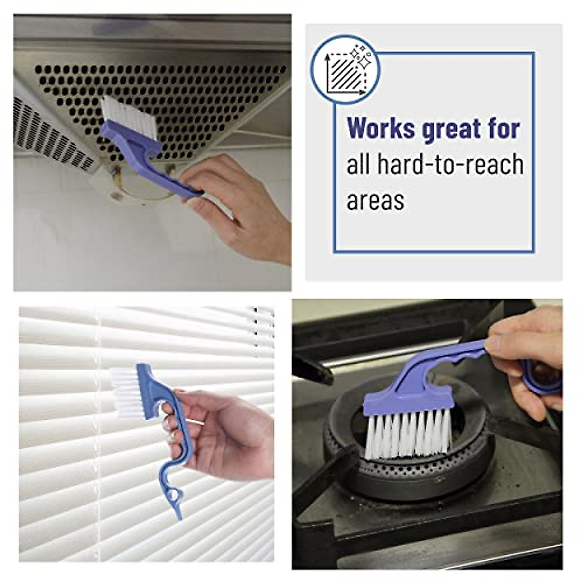 Slick- Window Track Cleaning Brush, 2 Pack, Window Cleaning Brush, Window Groove Cleaning Brush, Window Track Cleaner, Gap Cleaning Brush, Window Groove Cleaning Tool, Window Cleaning Brush Tool
