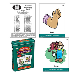 Super Duper Publications | Webber® Illustrated Phonology Eight Fun Decks Bundle | Communication and Language Processing Skills Flash Cards | Educational Learning Resource for Children