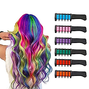 New Hair Chalk Comb ,Hair Chalk For Girls kids,Washable Hair Chalk for Girls Age 4 5 6 7 8 9 10,Hair Chalk For New Year,Birthday Party,Cosplay Children's Day, Halloween, Christmas