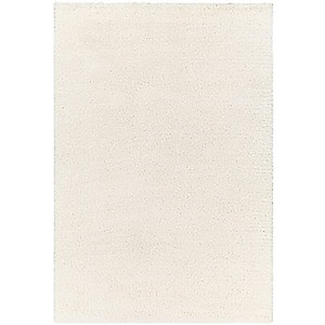 Hauteloom Heavenly Solid Shag Area Rug for Living Room Bedroom - High Pile Fluffy Carpet - Soft Shaggy Cozy Plush Rug - Cream, Off White, Ivory, Light Beige - 6'7" x 9'