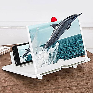 SLNFXC 12 inch High Definition Mobile Phone Screen Amplifier with Magnifying Folding Phone Desk Holder for Movie Game Phone Amplifier (Color : D)