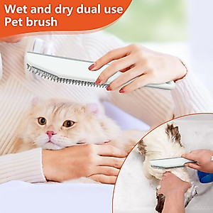 Loonpon Rubber Broom for Pet Hair Remover,63 inch Pet Hair Removal Broom with Squeegee,Rubber Fur Remover Brush for Fluff Carpet Hardwood Floor Tile Window