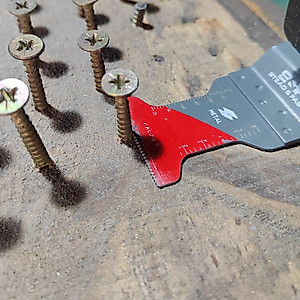 S&F STEAD & FAST Carbide Oscillating Tool Blades 4-Pack, Multitool Blades Carbide, Universal Fit for Quick Release, Oscillating Saw Blades for Metal, Hard Materials, Nail, Screws, Bolts