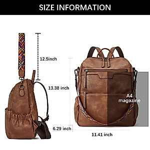 BOSTANTEN Leather Small Crossbody Bags＆Backpack Purse for Women Fashion Travel Backpacks