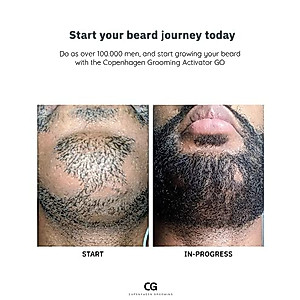 Copenhagen Grooming Activator Go (0.33 Fl.oz. / 10ml) - Handy Beard Growth Serum - Natural Beard Growth Oil Serum - Effective Facial Hair Growth for Men - Practical Beard Grower Serum w/ Biotin