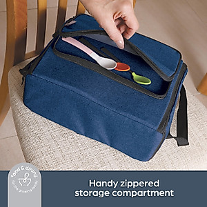 Dreambaby Grab 'n Go Travel Booster Seat with Storage Compartment, Tall Back for Added Comfort