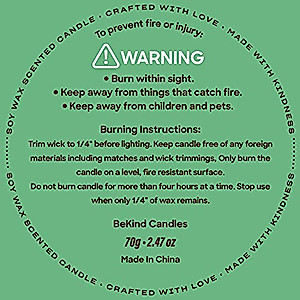 Bekind Good Vibes 6 Scented Candles Set - Scented Candles for Home, Relaxing Stress Relief, Aromatherapy - Natural Soy Wax and Fragrance - Gifts for Women, Mom, Best Friend, Wife, Birthday