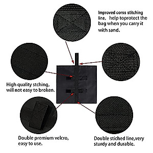 Dongawin gazebo Weights Bag，Canopy Bag, Canopy Weight Bags, Leg Weights for Pop up Canopy Tent, Patio Umbrella, Outdoor Furniture.