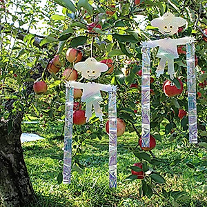 Bird Scare Device, Hanging Reflector Board to Scare Bird Away, Reflective Owl Scarecrow Keep Bird Away from Garden, Patio, Windows, Balcony, Orchard