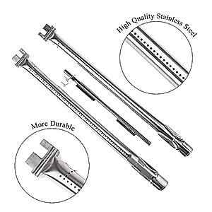 Hisencn 69785 Stainless Steel Burner Tubes Pipe, 7642 Grill Igniter for Weber Spirit 210, Spirit E-210, S-210, Gas Grill Models with Up Front Controls