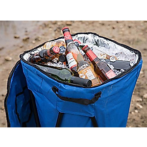 Folding Camping Outdoor Cooler Bag, Blue