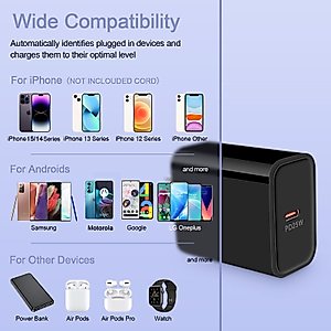 25W Charger USB C Power Adapter for Google Pixel 9 Pro XL/Fold 8 Pro 8 7a 7 6,Motorola Edge 50, Razr+/50 Ultra,Moto G Play 2024/G Power/G Stylus,Android, Fast Charger Type C Charging Block USB C Brick