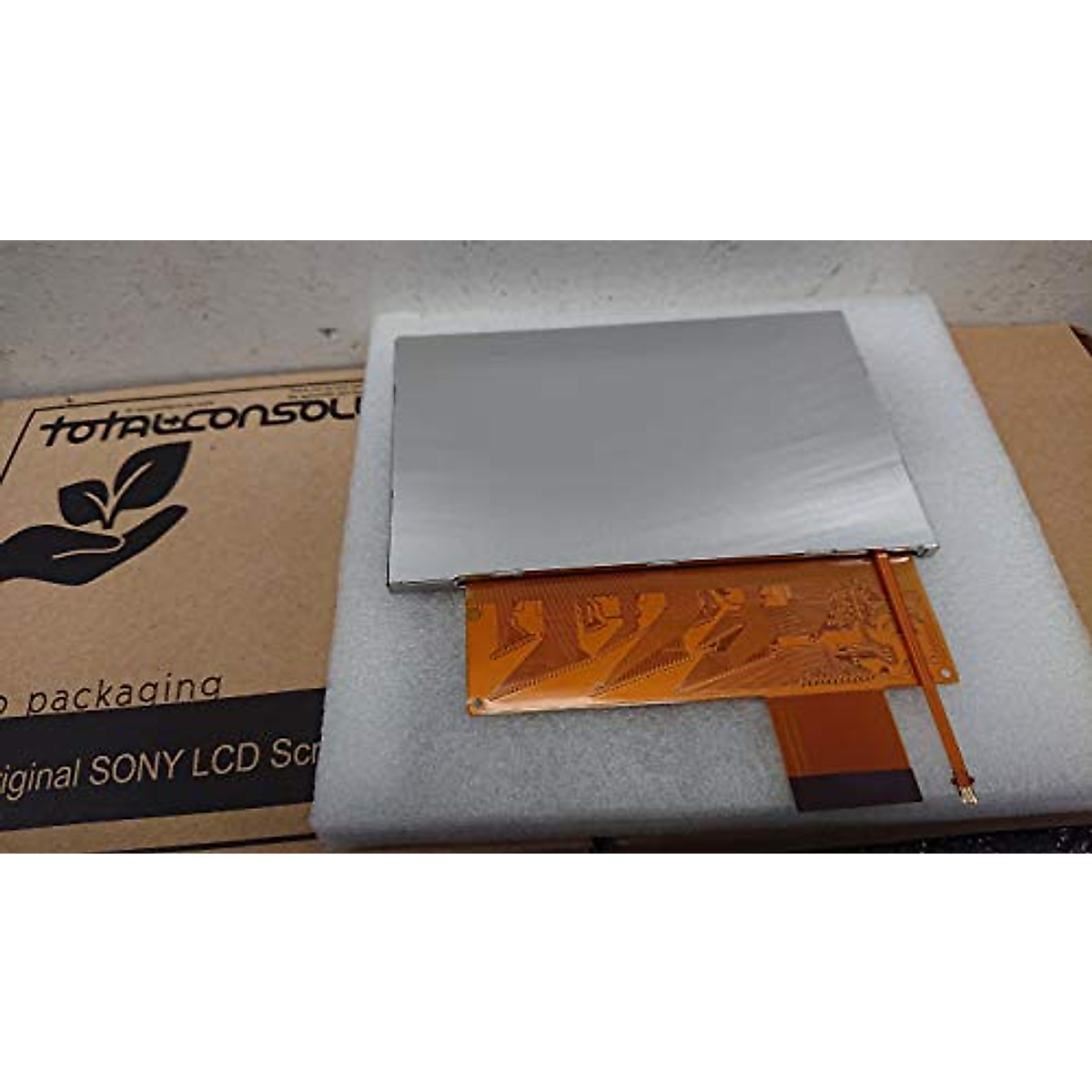 TOTALCONSOLE LCD Screen Replacement for PSP 1000 1001 Series w/Backlight & Cushion Gasket Sony OEM Original, Silver (TC-95222)