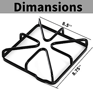 WB31X20643 Grate Replacement Parts For GE Burner Grate Kenmore Hotpoint Stove Parts General Electric Gas Range Parts Stove Surface Top Grate Metal Steel Rack 1 Pack