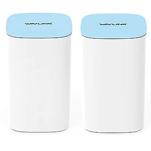 WAVLINK Mesh WiFi System AC3000 Tri-Band with MU-MIMO for Whole Home, Replace WiFi Router/Range Extenders,Covers Up to 5,000sq. ft,3xGigabit Ports, Business Traffic & Network Separation, 2-Pack