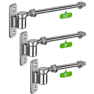 Insaga 8'' J Bolt Gate Hinge, Heavy Duty Gate Hinge for Wood Fence, One-Piece Molding Gate Hinge for Metal Gate, 304 Stainless Steel Welded Hinge for Farm Gate, 2Pack