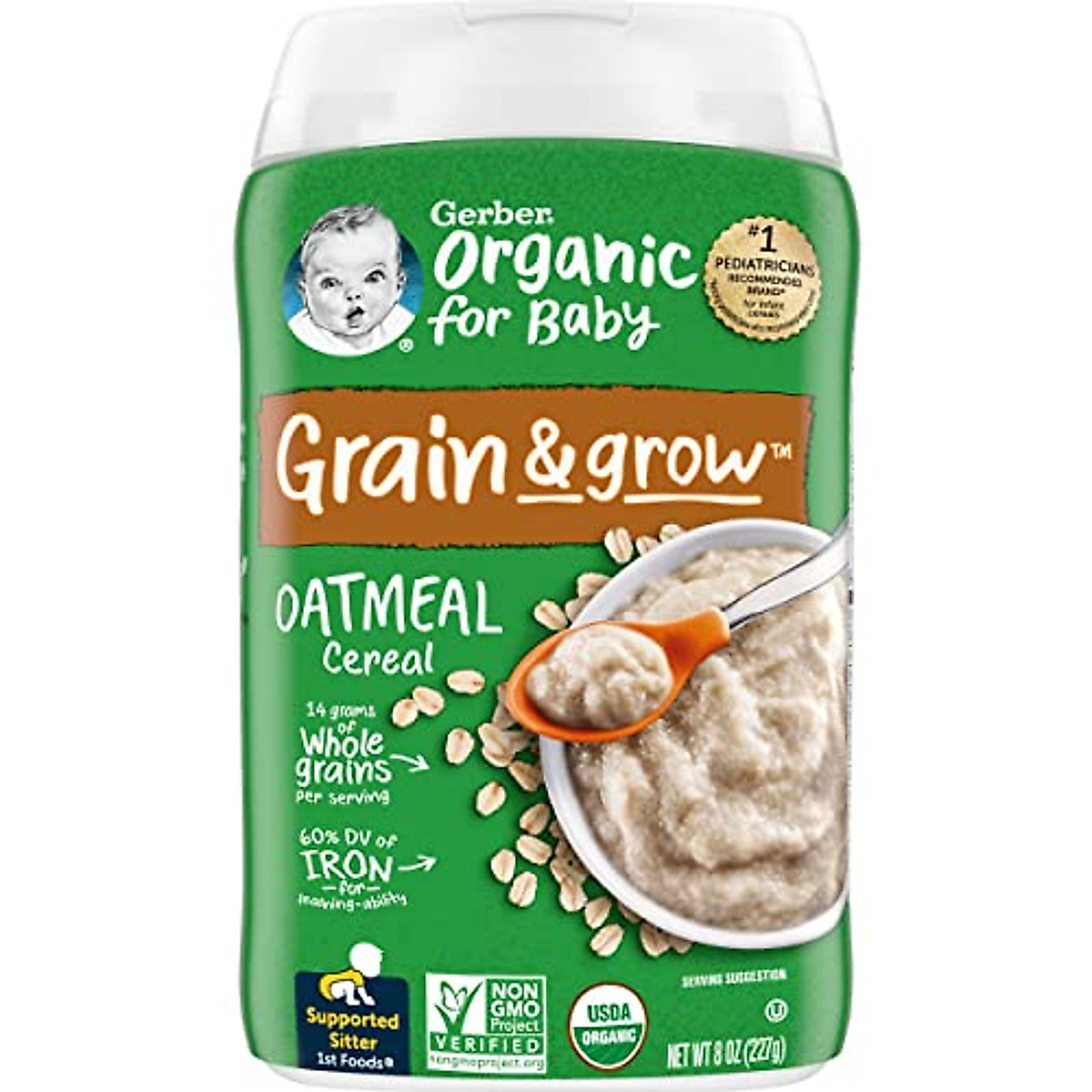 Gerber Baby Cereal, 1st Foods, Single-Grain Oatmeal, 8 Ounce (Pack of 1)