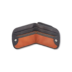 Taxi Wallet® - TW14-COFFEE BEAN - Soft Leather (Dark Brown) - Compact, Front Pocket Folding Wallet - For Cards, Coins, Bills, ID (Men & Women)