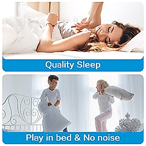 cosbur 4 Pack Adjustable Threaded Headboard Stoppers, Bed Frame Anti-Shake Tools, Headboard Bumper, Bedside Headboards Prevent Loosening Anti-Shake Fixer, Bed Accessories (1.8-2.5in)(Black)