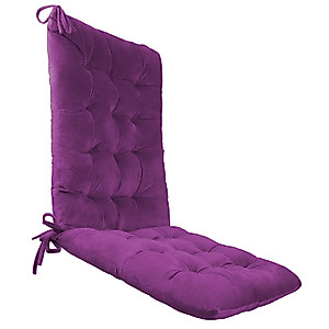 ELFJOY Rocking Chair Cushions Rocking Chair Pads for Wooden Rocking Chair Cushion for Rocking Chair Premium Tufted Back and Seat Cushion 2 Piece Set (Purple)