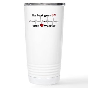 CafePress Open Heart Warrior Stainless Steel Travel Mug 20 oz. Insulated Stainless Steel Coffee Tumbler