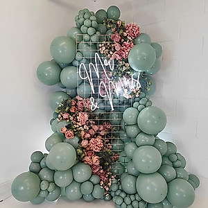 Dusty Green Balloons Garland Arch Kit 143pcs Pastel Dusty Mint Green Balloons Different Sizes 24In 10In 5In Latex Balloon For Birthday Baby shower Wedding Party Decoration