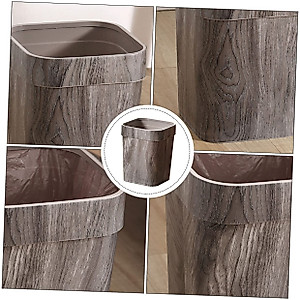 Levemolo Modern Decorative Wooden Trash Can Living Room Bedroom Kitchen Office Wastebasket