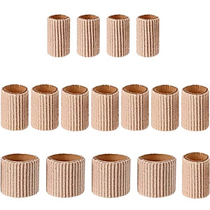Generic for 16 PCs Toe Cushion Tube Toe Tubes Sleeves Soft Gel Corn Pad Protectors For Cushions Corns Blisters Toes And Fingers (Khaki, One Size)
