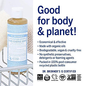 Dr. Bronner's, Baby Soap Liquid Castile, 8 Fl Oz