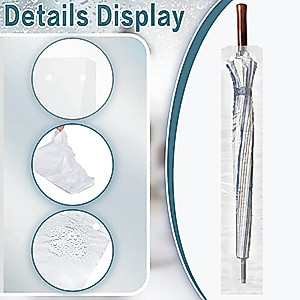 500 Pcs Clear Disposable Wet Umbrella Bags Umbrella Rain Bags Heavy Duty Umbrella Sleeve Big Covers for Wet Umbrellas Keep Church Lobby Floors Dry