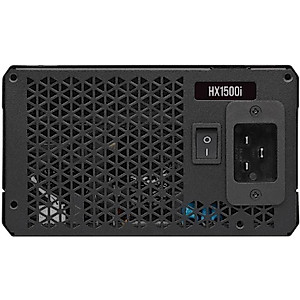 Corsair HX1500i Fully Modular Ultra-Low Noise ATX Digital Power Supply (Three EPS12V Connectors, 140mm Fluid Dynamic Bearing Fan, Zero RPM Mode, 80 Plus Platinum Efficiency) Black