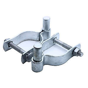 1-5/8" 2 Pack Chain Link Fence Frame Gate Post Hinge/Galvanized Steel Zinc Plated Pipe Gate Hinge for Post/Pipe, Nut/Bolt Included for Hinge (1-5/8 Inch)