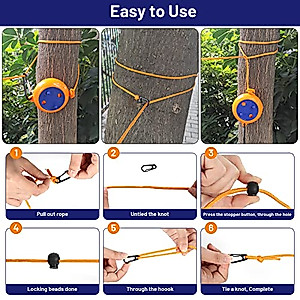 Portable Travel Clothesline Cord, Caudblor Adjustable 26ft Camping Clothes line, Laundry Drying Rope for Hotel Trip, Cruise, Outdoor/Indoor, with 12Pcs Stoppers, Windproof Clothespins