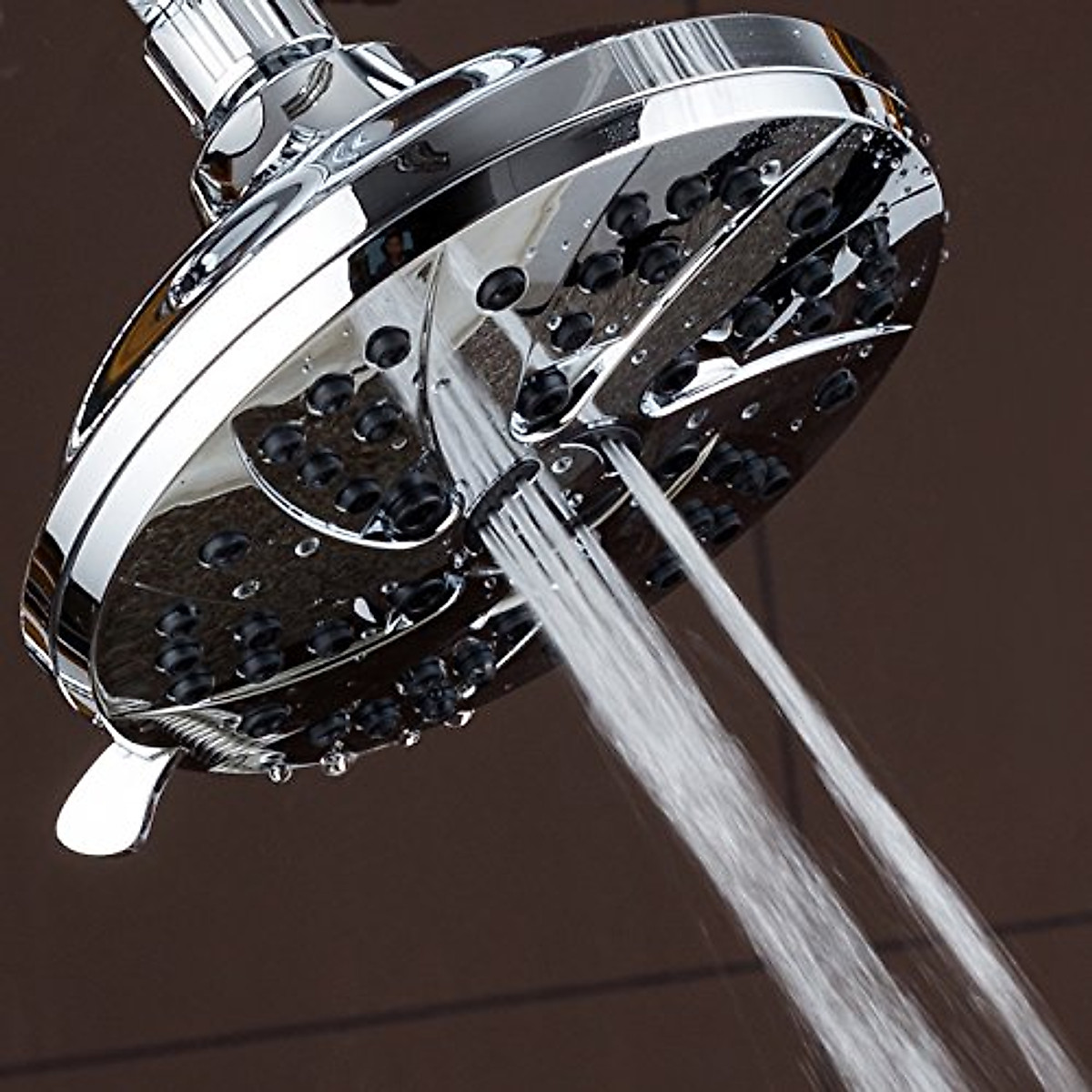 High Pressure 6-inch / 6-Setting Premium Rain Shower Head by AquaDance for the Ultimate Shower Spa Experience! Officially Independently Tested to Meet Strict US Quality & Performance Standards!