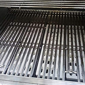 bbq777 8-Pack Ceramic Brick Flame Tamer, Grill Ceramic Briquettes Replacement Parts for Barbeques Galore Grand Turbo, Members Mark, Grand Turbo Grand Hall, Ceramic Radiant Heat Plate