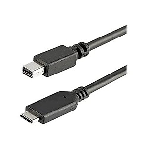 StarTech.com 1m / 3.3ft USB-C to Mini DisplayPort Cable - 4K 60Hz - Black - USB 3.1 Type C to mDP Adapter (CDP2MDPMM1MB)