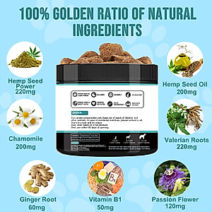 Pedode Hemp Calming Chews for Dogs - Anxiety Relief Dog Calming Treats 100% Natural Ingredients, 120 Chews, Duck Flavor